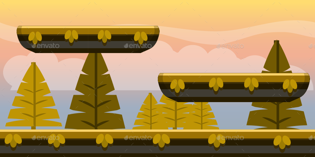 10 Platformer Game Backgrounds Set 02, Game Assets | GraphicRiver